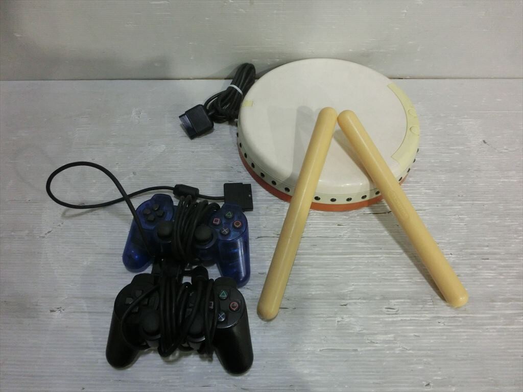 T B4 20 100サイズ Ps2 プレイステーション2 コントローラー 2個 太鼓の達人 タタコン ジャンク扱い 傷 汚れ有 アクセサリ