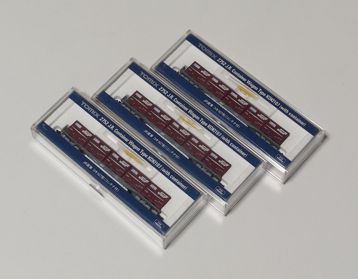 Yahoo!オークション - Tomix 2752 JR貨車 コキ107形（コンテナ付）3両...