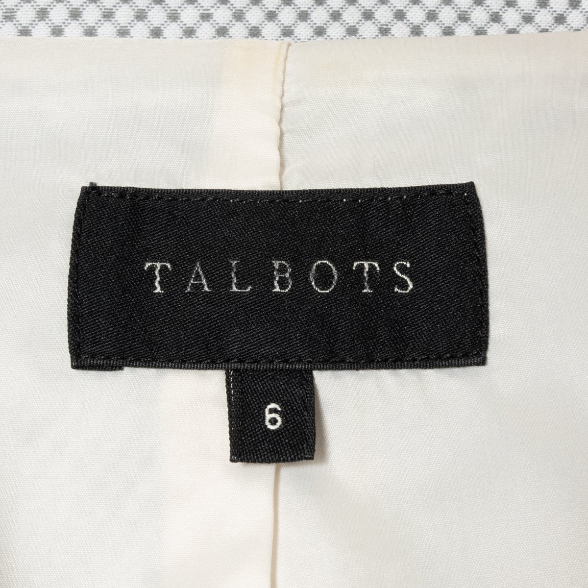 Yahoo!オークション - TALBOTS タルボット 総柄 ノーカラージャケット ...