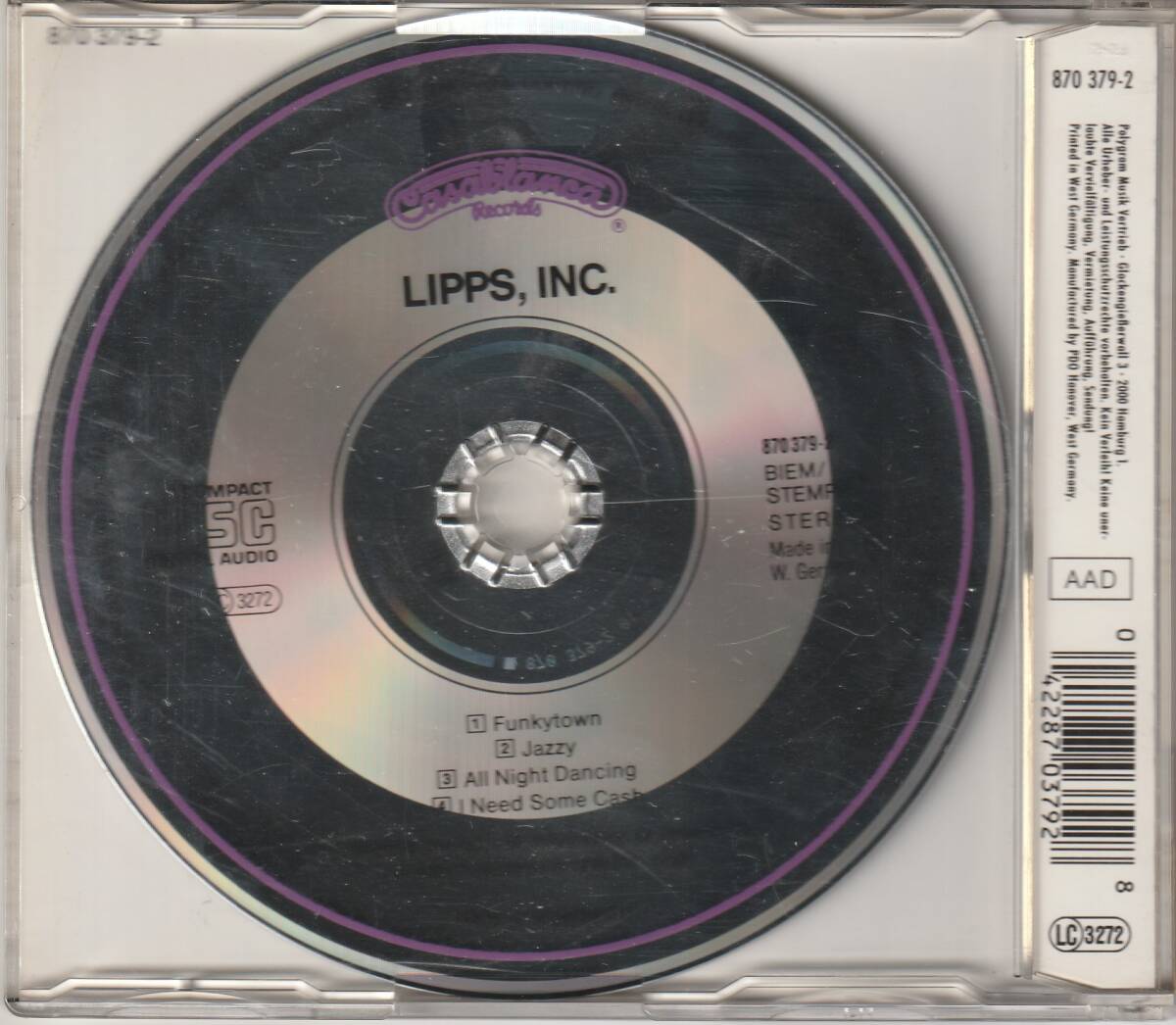 Yahoo!オークション - 独盤CDS4曲入 Lipps Inc. Funkytown・All Night ...