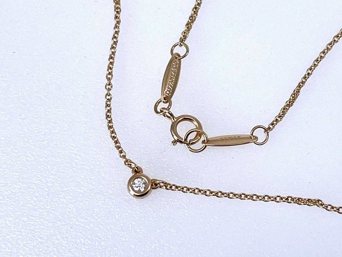 Tiffany＆Co ティファニー Au750 K18 ゴールドチェーン ネックレス エレサ ペレッティ 1Pダイヤ 327983(イエローゴールド)｜売買されたオークション情報、yahooの ...