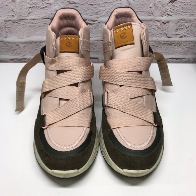 Yahoo!オークション - ecco エコー ハイカット スニーカー EU37 約23.5...