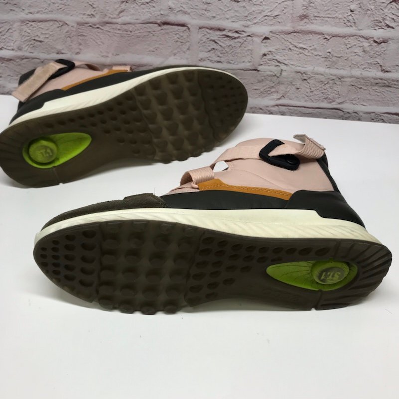 Yahoo!オークション - ecco エコー ハイカット スニーカー EU37 約23.5...