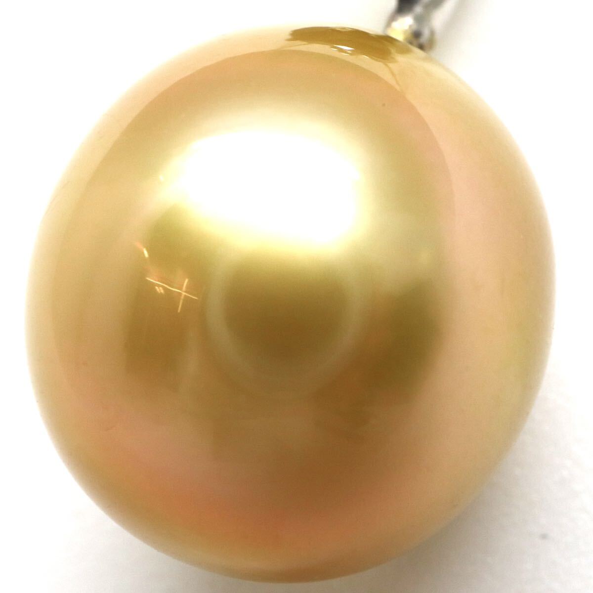 K18 天然ブラックダイヤモンド ゴールデンパールネックレス A 約4 7g 約40 0cm パール Pearl Necklace ジュエリー