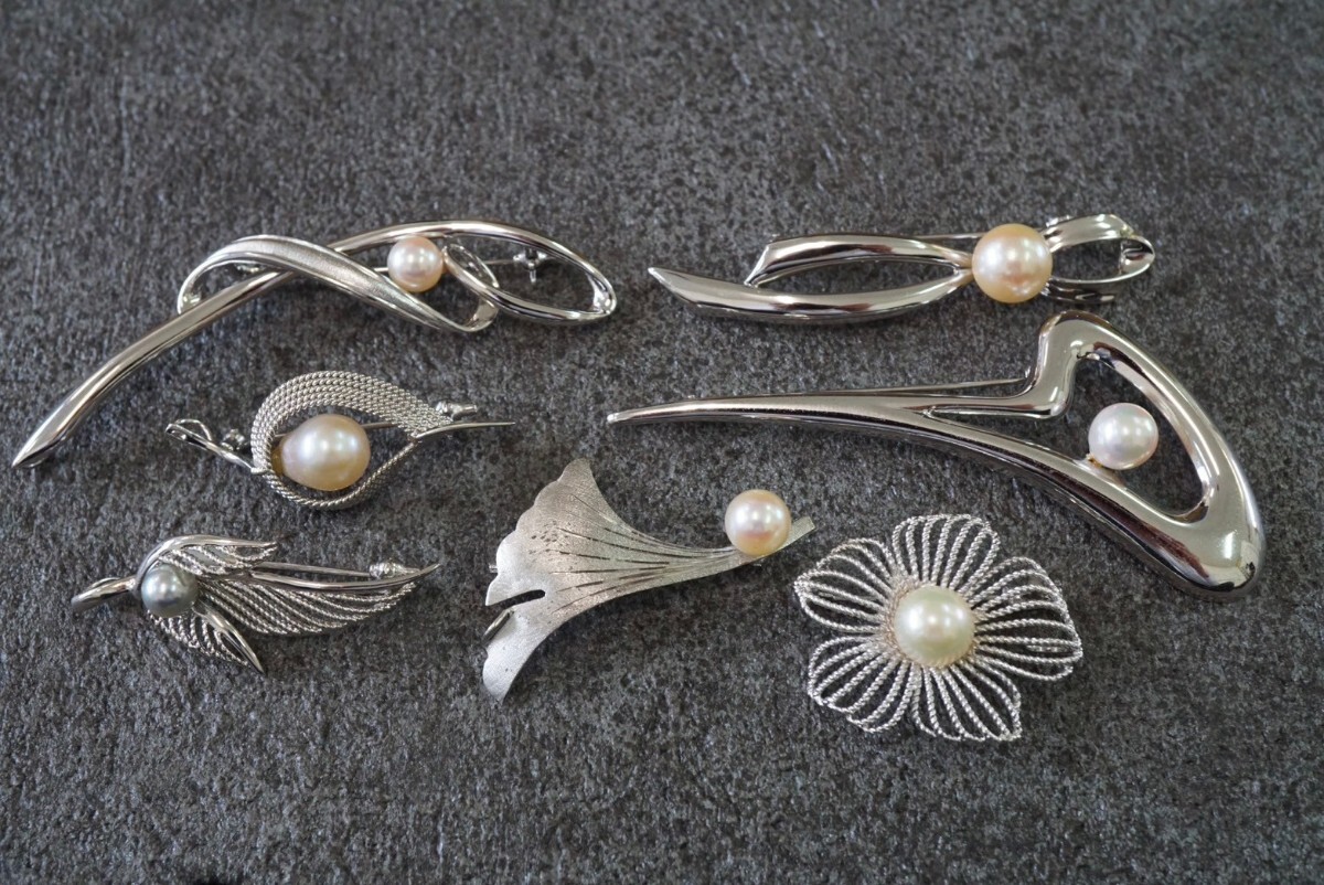 Yahoo!オークション - B396 全てSILVER アコヤ真珠など 本真珠 パール ...