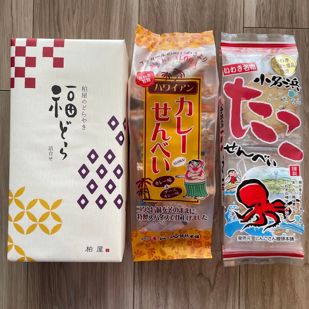 柏屋どらやき 福どら5個入り カレーせんべい130g たこせんべい16枚｜Yahoo!フリマ（旧PayPayフリマ）