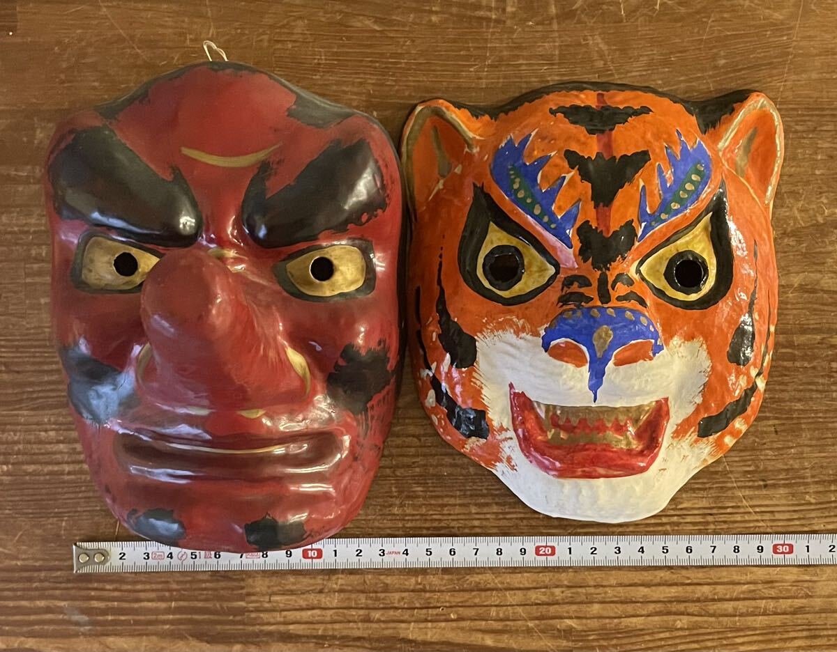 Yahoo!オークション - KTH-16 常石張子 人形屋 宮本峯一 張子お面 2点