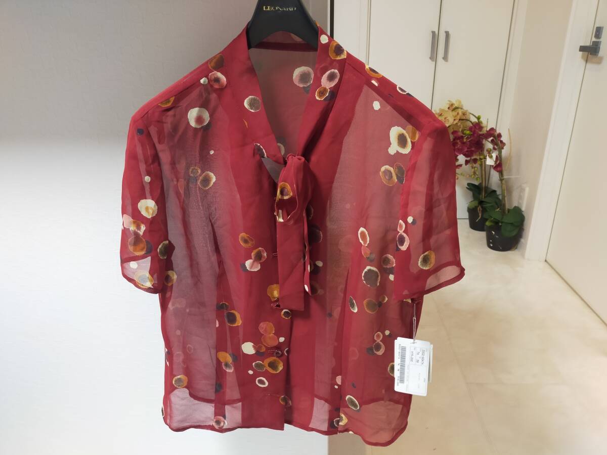 Yahoo!オークション - ピノーレ PINORE 定価1.9万 ボウタイブラウス 38...