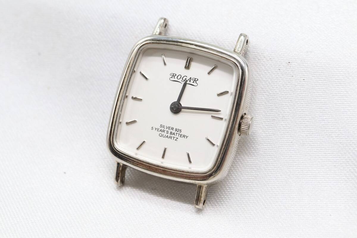 W139-54】動作品 電池交換済 ROGAR SILVER 925 ローガル W139-54】動作品 電池交換済 ROGAR SILVER 925 ローガル