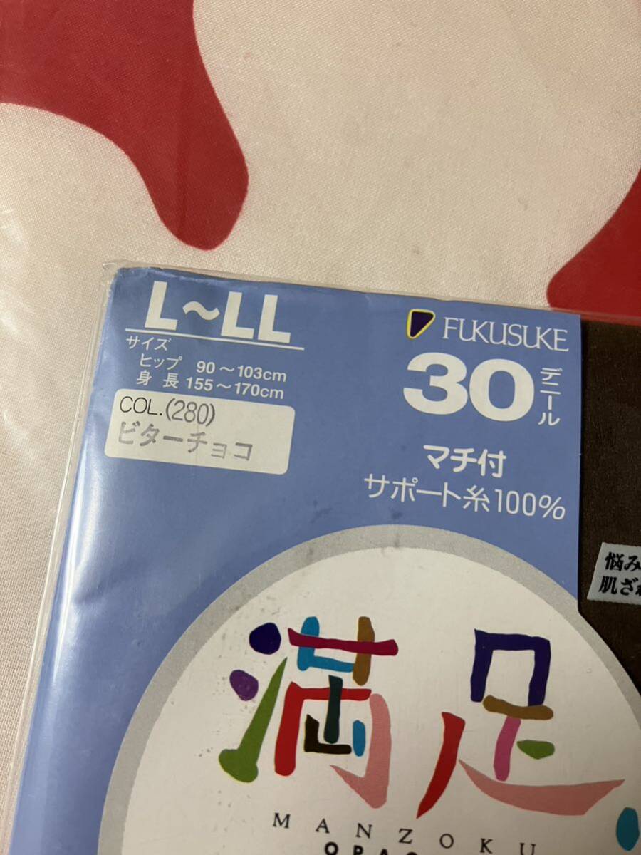Yahoo!オークション - fukusuke 満足 30デニール マチ付 L-LL パンティ...