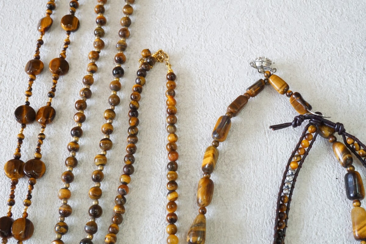 B454 タイガーアイ ネックレス ブレスレット 天然石 ヴィンテージ アクセサリー 大量 セット まとめて おまとめ まとめ売り ペンダント(その他)｜売買されたオークション情報、yahoo ...