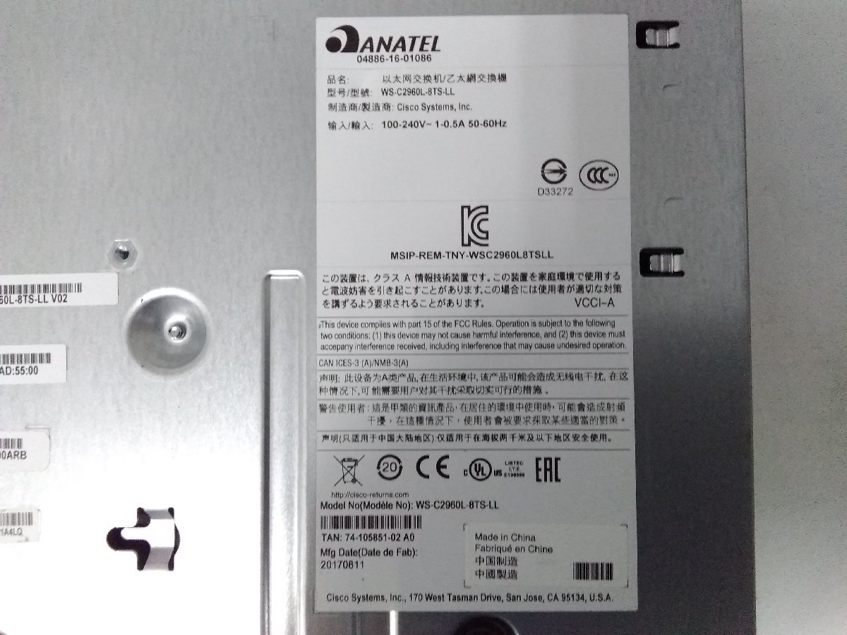 Yahoo!オークション - 初期化済み CISCO/シスコ Catalyst 2960L series...