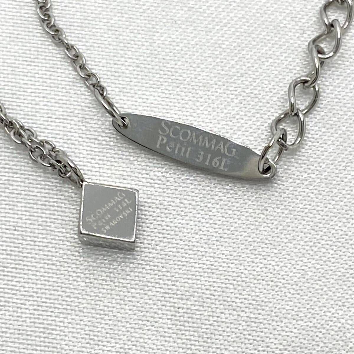 SCOMMAG Petit 316L SWAROVSKI 1粒 ネックレス シルバーカラー SCOMMAG Petit 316L SWAROVSKI 1粒 ネックレス シルバーカラー