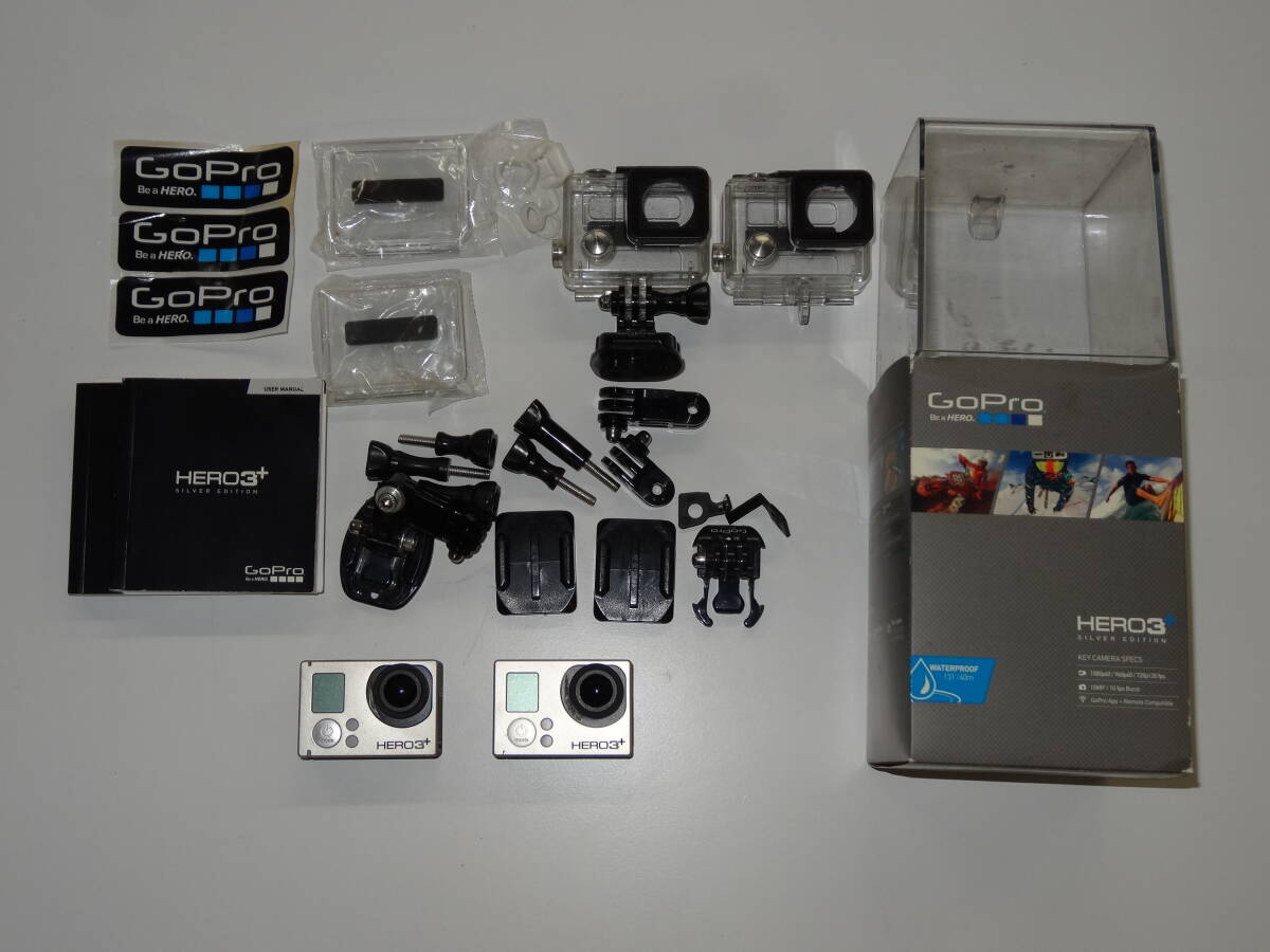 Yahoo!オークション - GoPro HERO3+ 2個 アクションカム ゴープロ 中古...