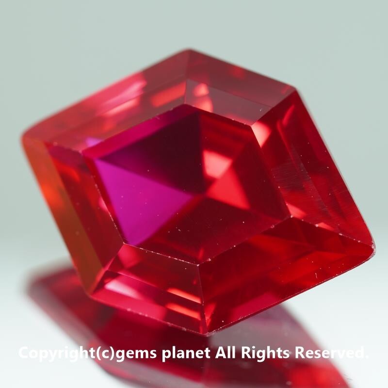 Yahoo!オークション - 9.68ct ヘキサゴン 合成ルビー 708