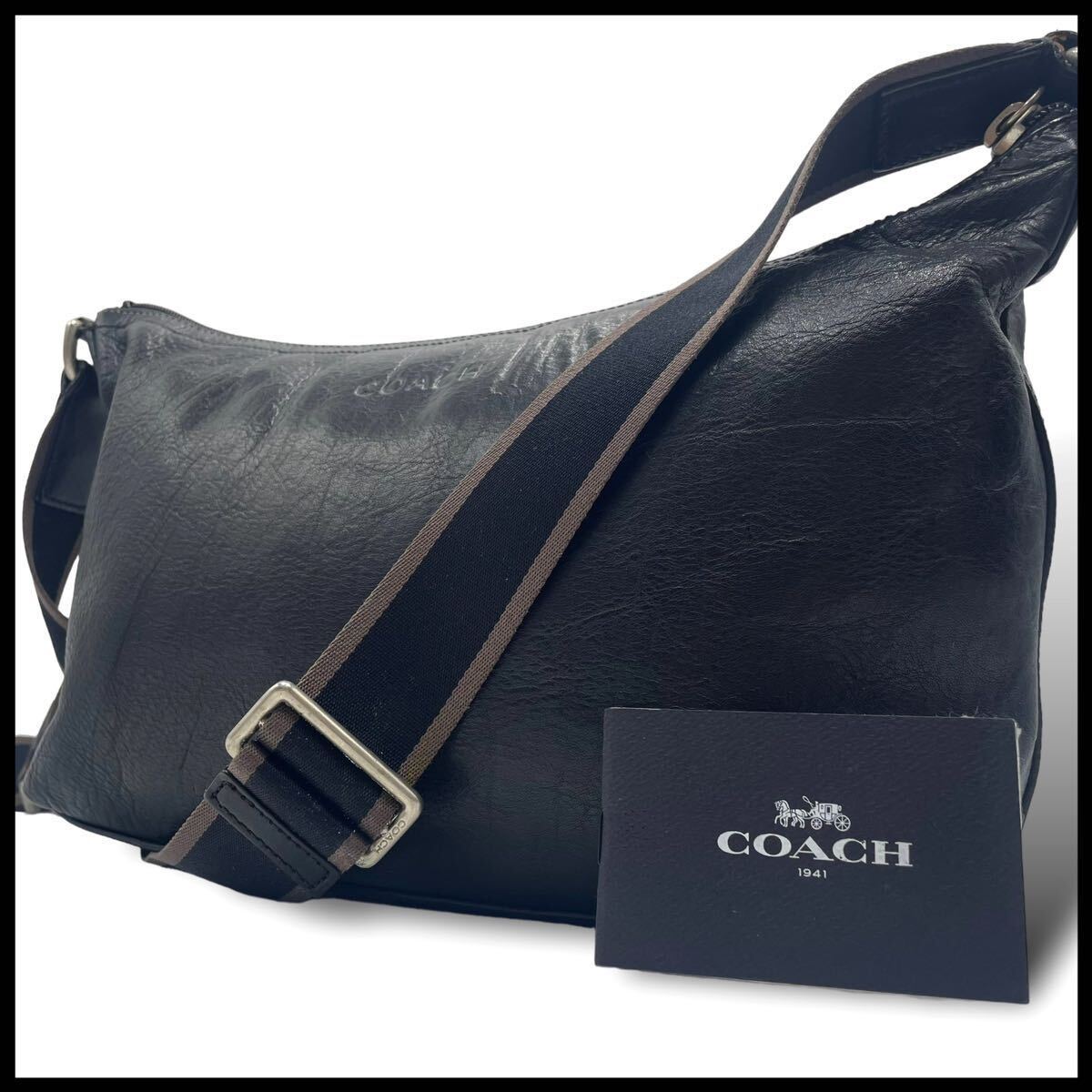 Yahoo!オークション - 1円 【超高級品・定価10万】COACコーチ ショルダ...