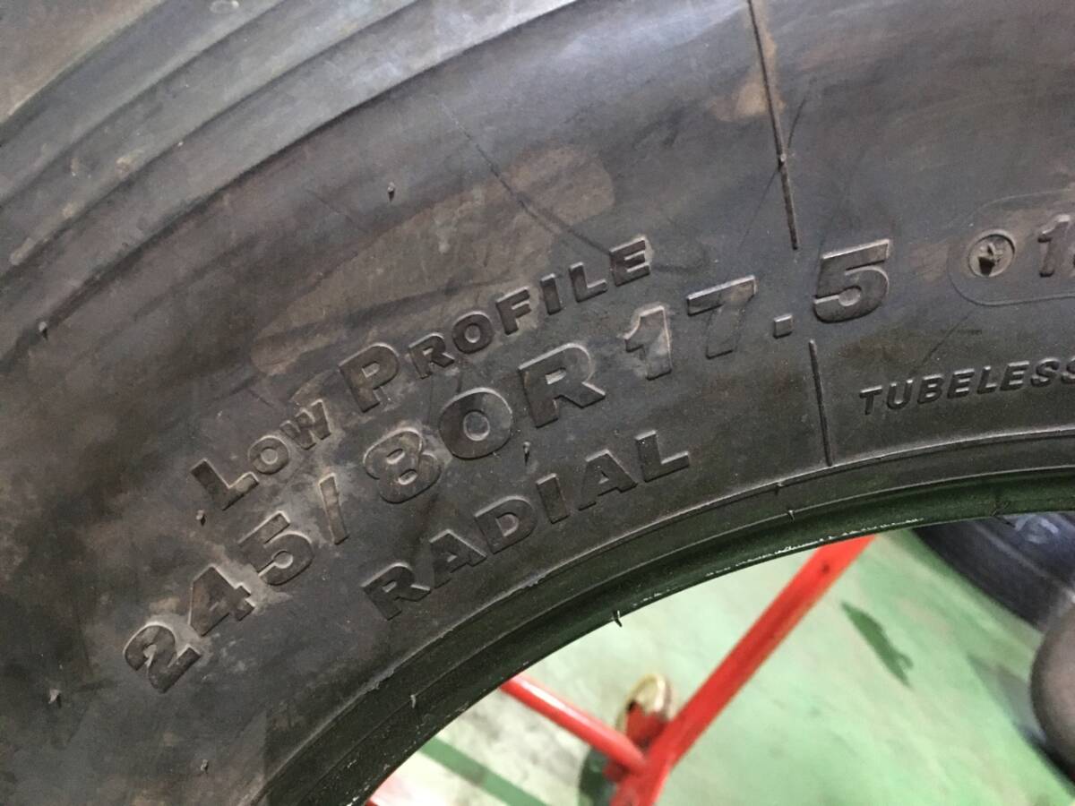 Yahoo!オークション - s286-4-3 245/80R17.5 BS R173 中古1本 2018年製...