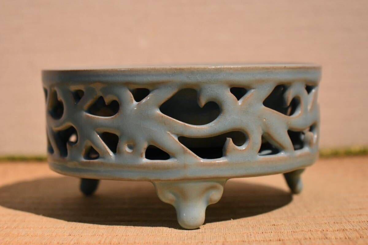 Yahoo!オークション - 【GE】Y731【コレクター所蔵品】時代 鈞窯三足香...