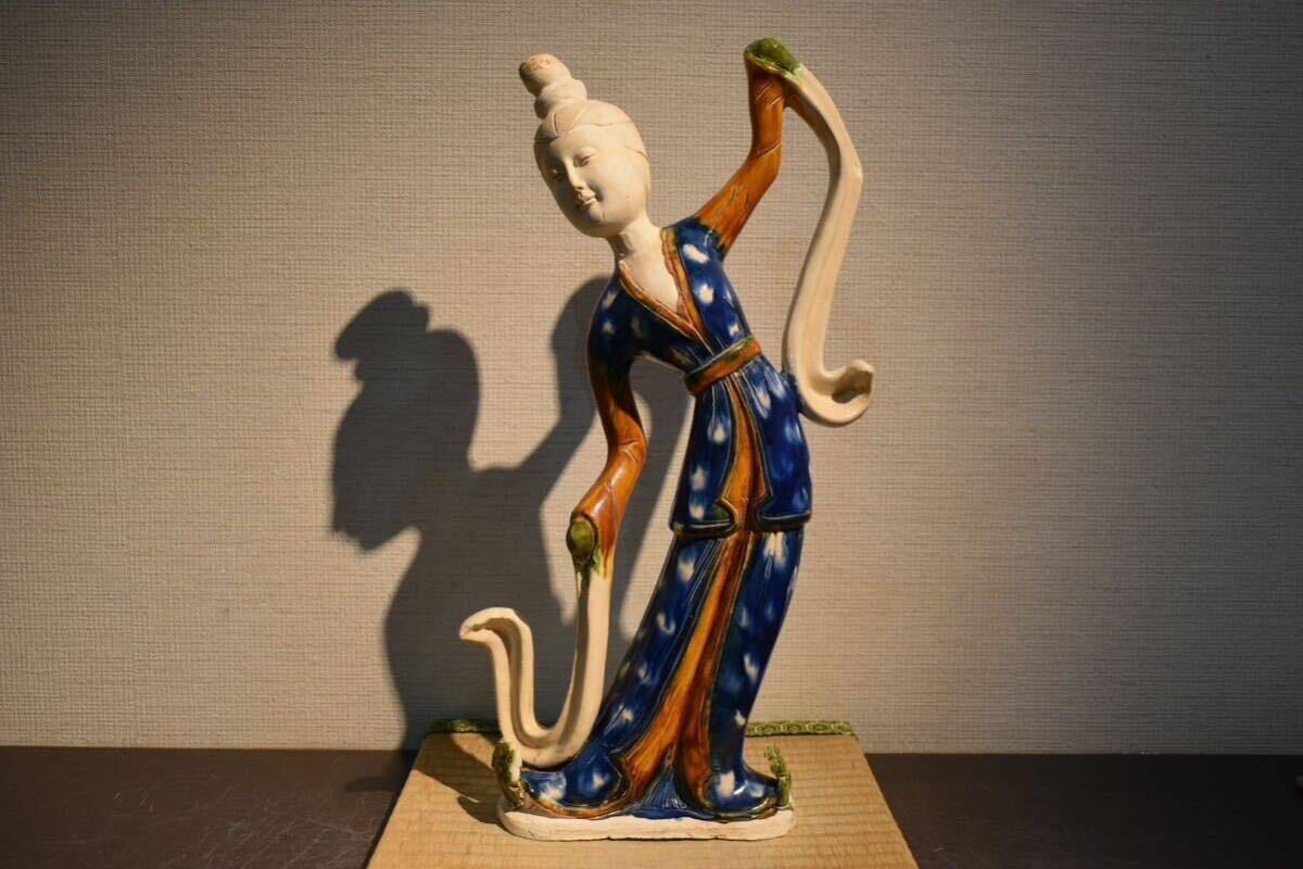 Yahoo!オークション - 【GE】Y739【コレクター所蔵品】時代 唐三彩人物...