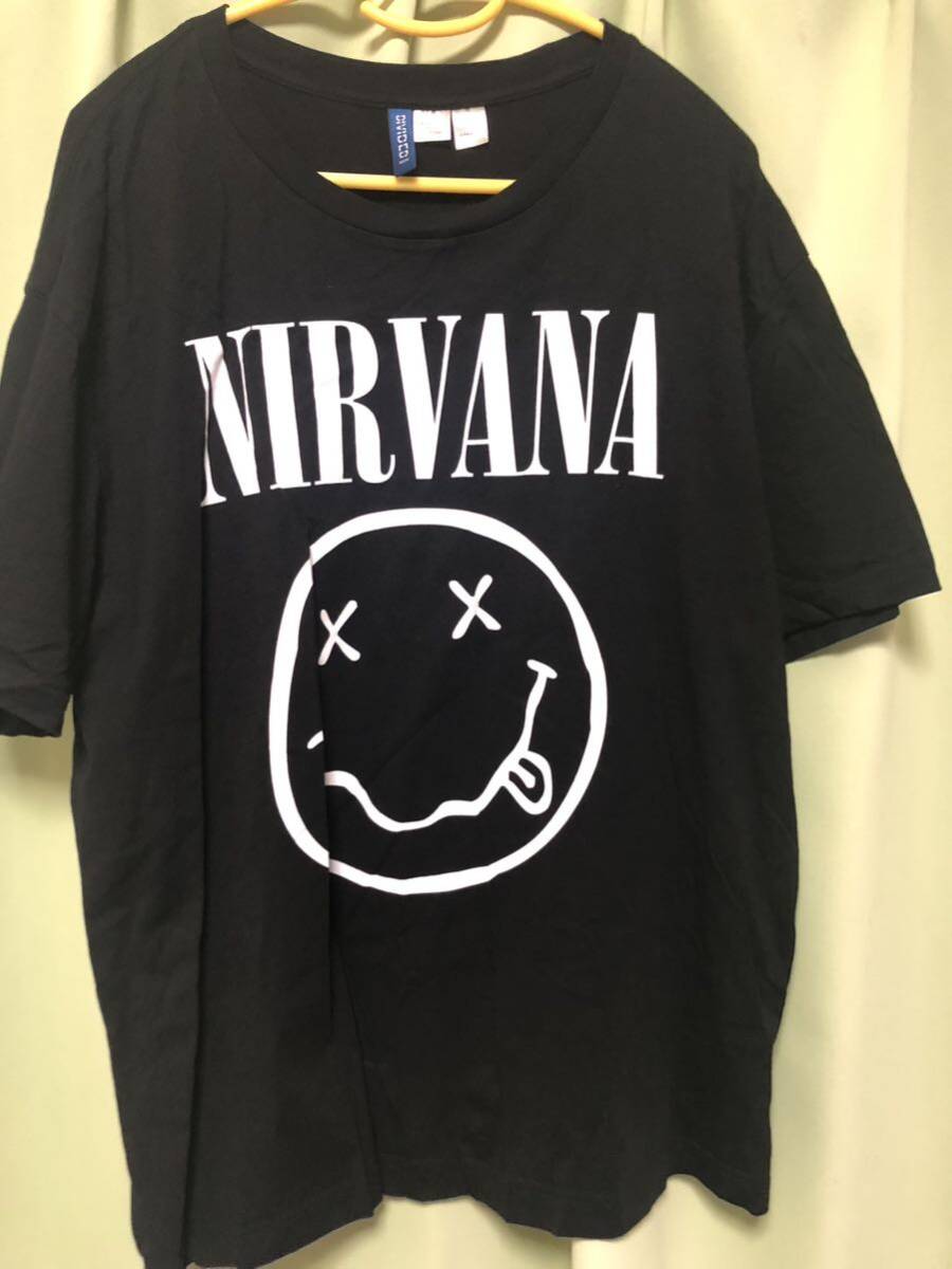 NIRVANA Tシャツ XXL h&m DIVIDED スマイルマーク(半袖Tシャツ)｜売買されたオークション情報、yahooの商品情報をアーカイブ公開 - オークファン（aucfan.com）