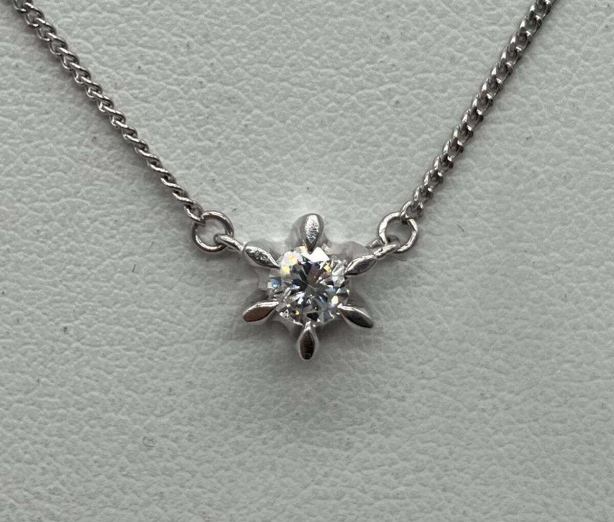 Yahoo!オークション - Pt850 ダイヤ0.29ct 43.5cm 4.2g ネックレス プ...