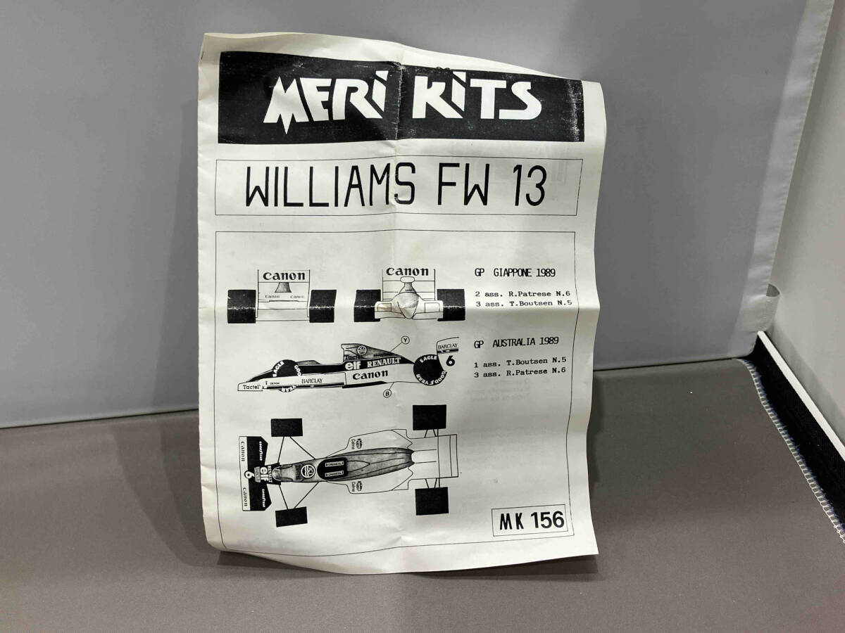 Yahoo!オークション - Meri Kits Automodelli MK156 WILLIAMS FW 13 JA...