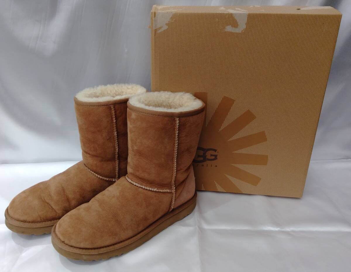 UGG UGG australia CLASSIC SHORT 5825 クラシック ショート ムートンブーツ USA 7 サイズ 24.0cm レディース チェスナット(US7)｜売買された ...