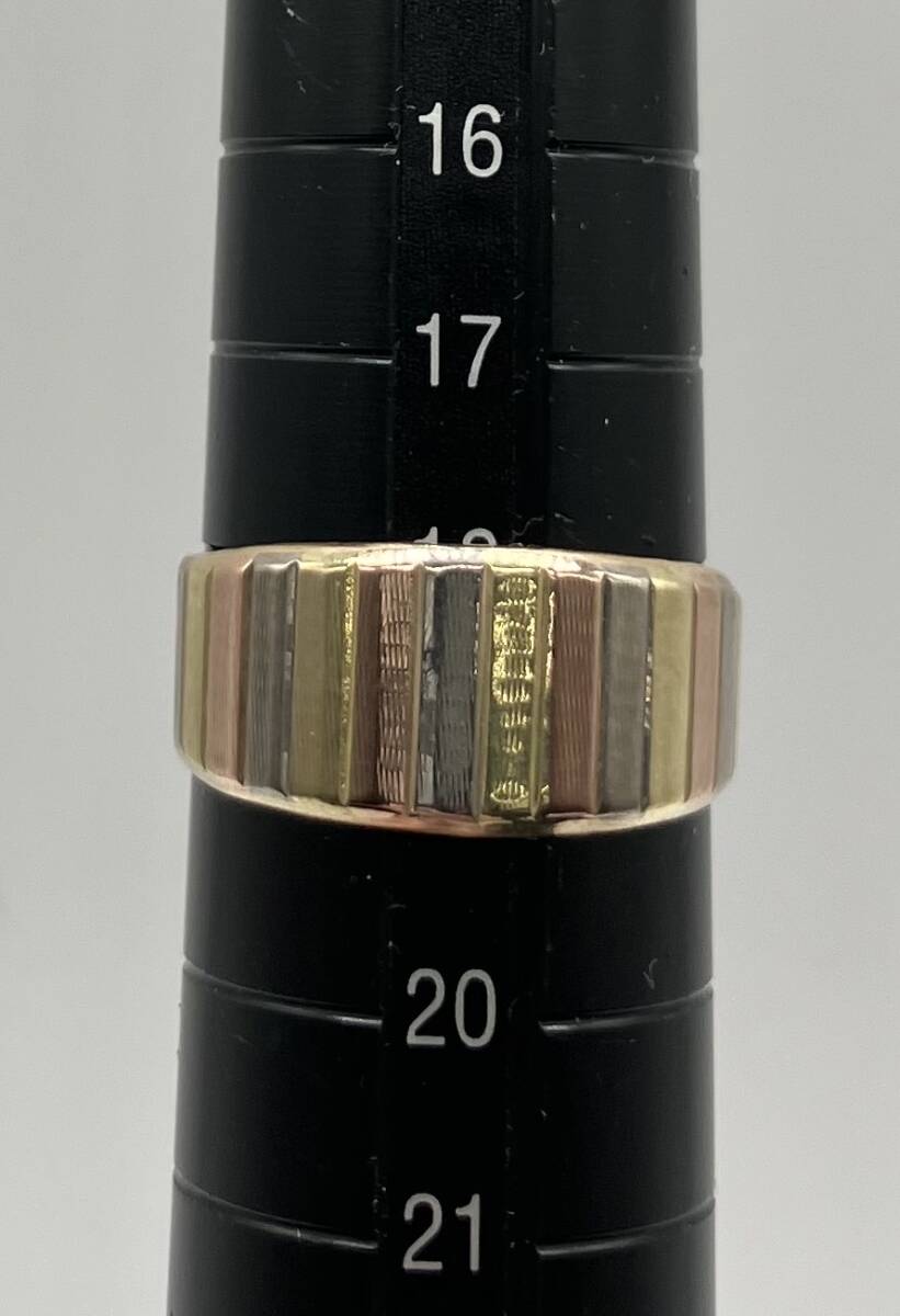 Yahoo!オークション - K18 18.5号 5.3g リング ゴールド 指輪 品物のみ