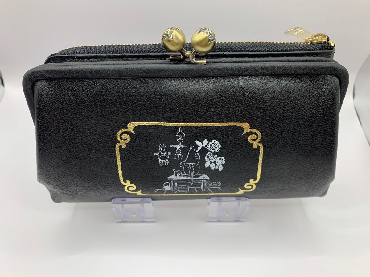 未使用アナスイ ANNA SUI x ムーミン 長財布 がま口 ムーミン 黒 未使用アナスイ ANNA SUI x ムーミン 長財布 がま口 ムーミン 黒