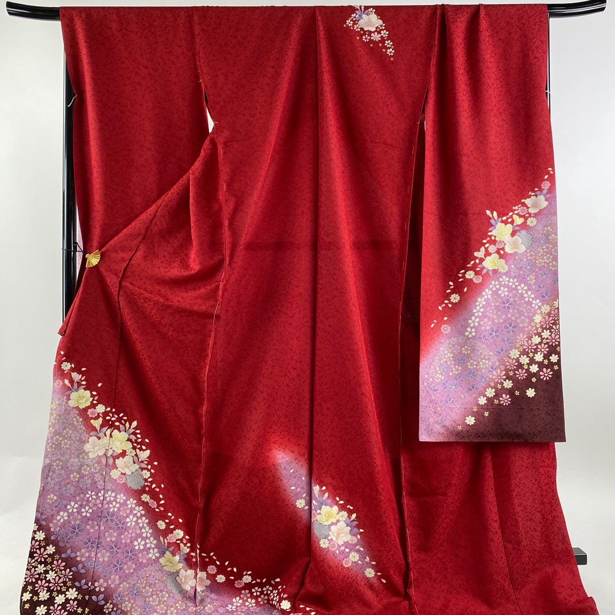 Yahoo!オークション - 振袖 身丈180.5cm 裄丈74cm 未仕立て 仮絵羽 桜 ...