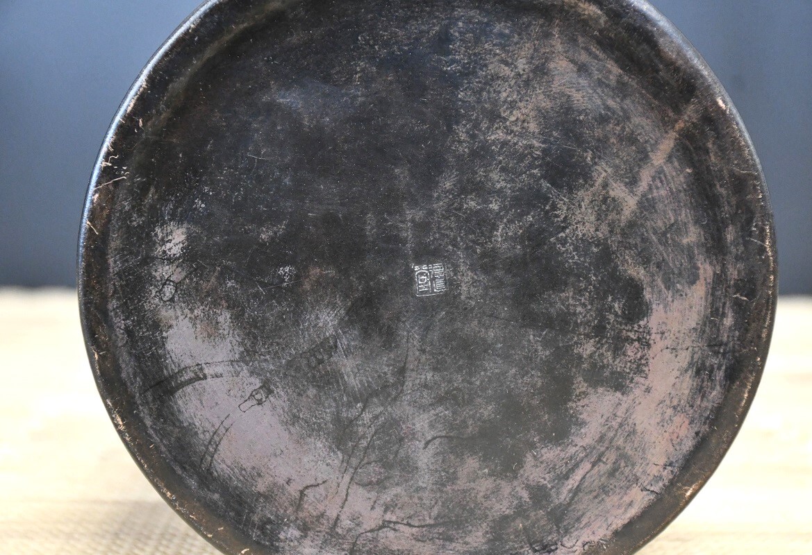 Yahoo!オークション - NY4-149【長期保管品】徳真堂 霊芝 建水 茶こぼ...