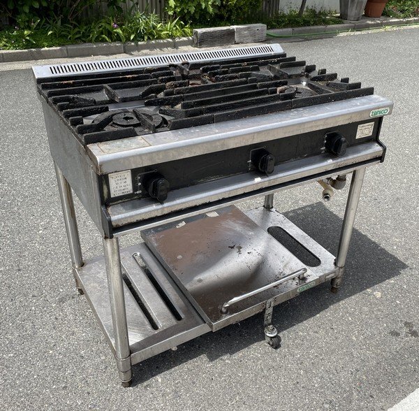 Yahoo!オークション - §【tanico タニコー 業務用 3口 ガステーブル T...