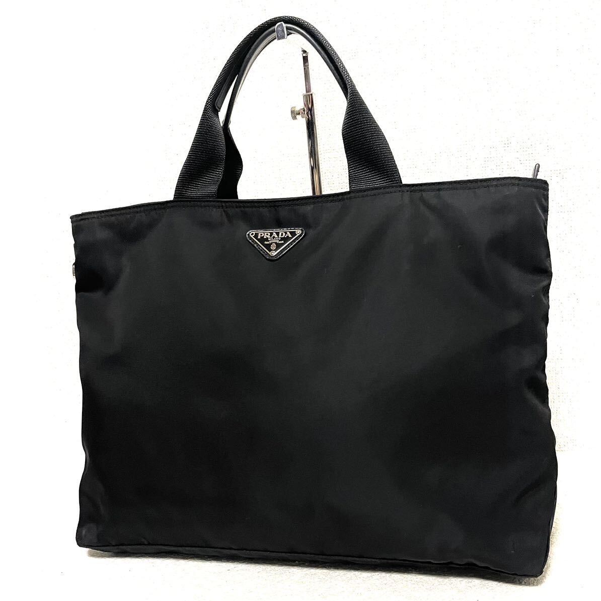 1円スタート 超 PRADA プラダ ナイロン トートバッグ ビジネスバッグ 通勤 通学 テスート ブラック 黒 三角ロゴ NERO ハンドバッグ(トートバッグ)｜売買されたオークション情報 ...