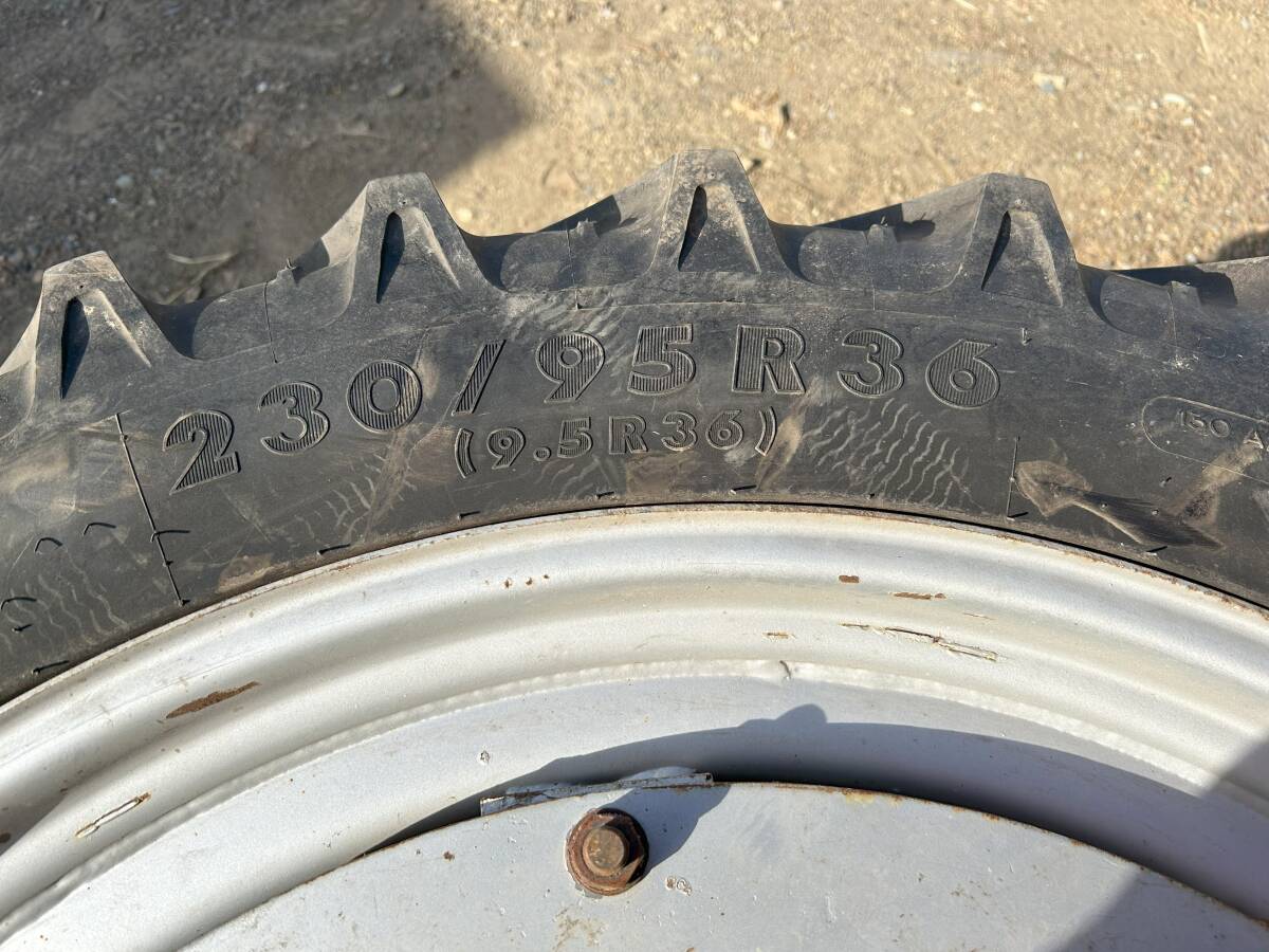 Yahoo!オークション - 十勝発 トラクター タイヤ ホイール 付き リア用...