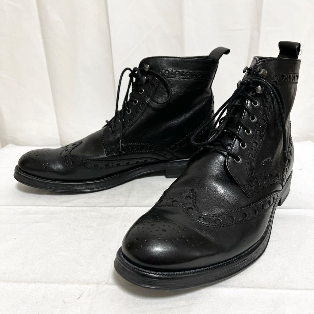 Yahoo!オークション - 和277 GEOX レザーブーツ ショートブーツ ウィン...