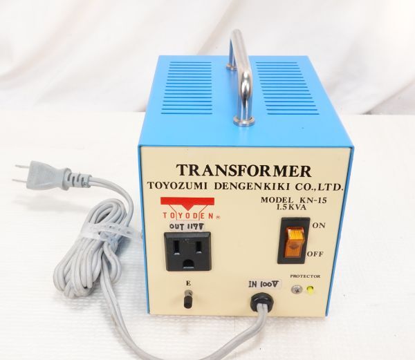 Yahoo!オークション - TOYOZUMI 変圧器 昇圧トランス KN-15 AC100V 117...