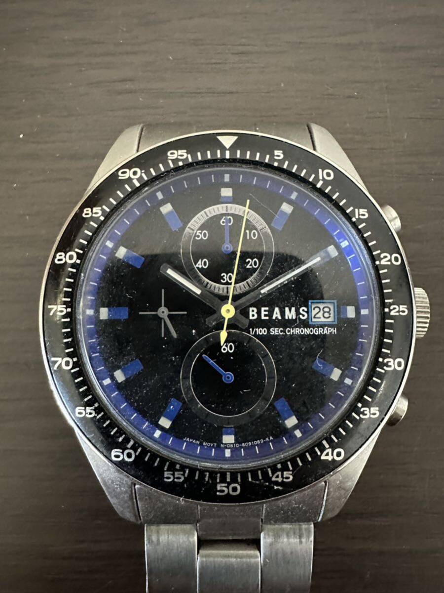 BEAMS ビームス クロノグラフ クォーツ 腕時計 メンズ 不動 0610-S060621 CITIZEN シチズン ステンレス(その他)｜売買されたオークション情報、yahooの商品情報を ...