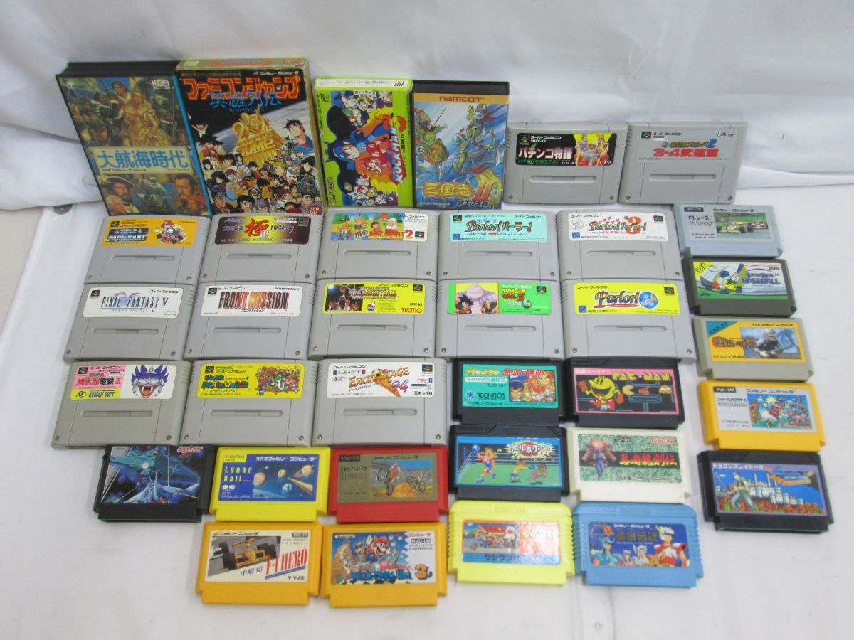 Yahoo!オークション - 17 送80サ 0416$G08 FC SFCソフト35本セット 中古品
