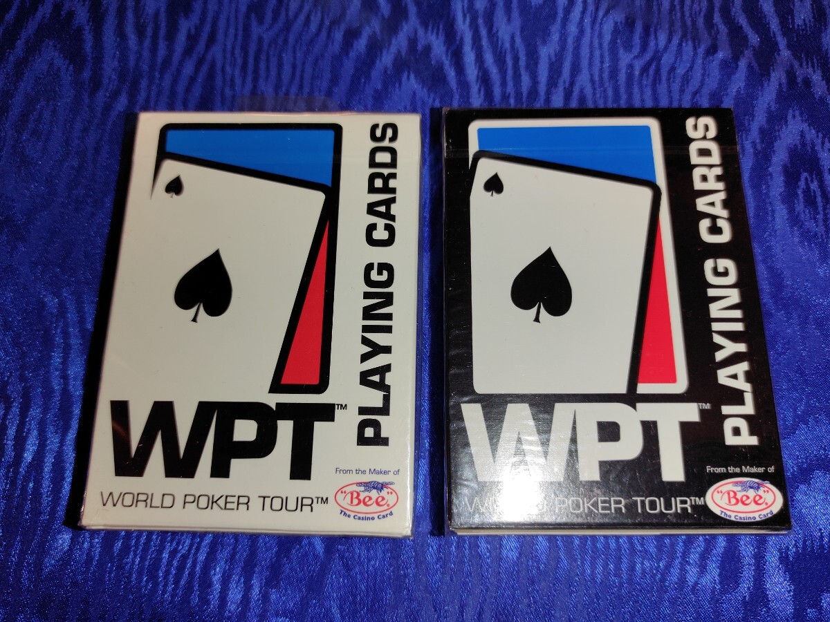 Yahoo!オークション - Bee WPT playing cards 白黒 未開封