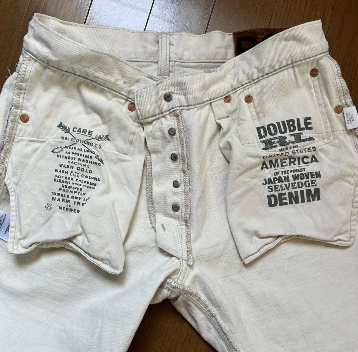 Yahoo!オークション - 極上美品32×32 RRL最盛期ホワイトジーンズ