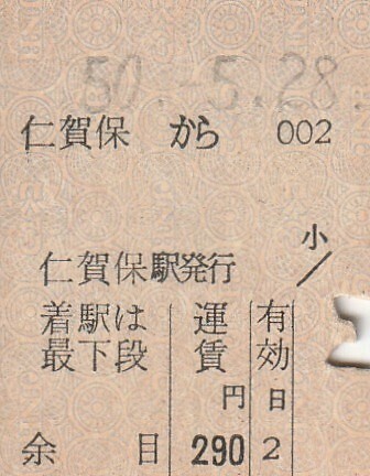 Yahoo!オークション - N098.縦型準片 羽越本線 仁賀保から余目 50.5.28