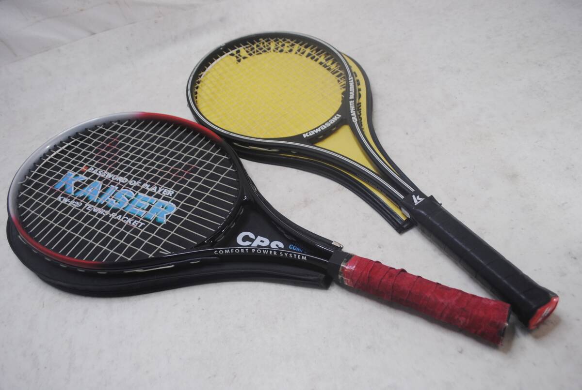 Yahoo!オークション - ひ202 硬式テニスラケット2点 KAISER/KW-929/KA...