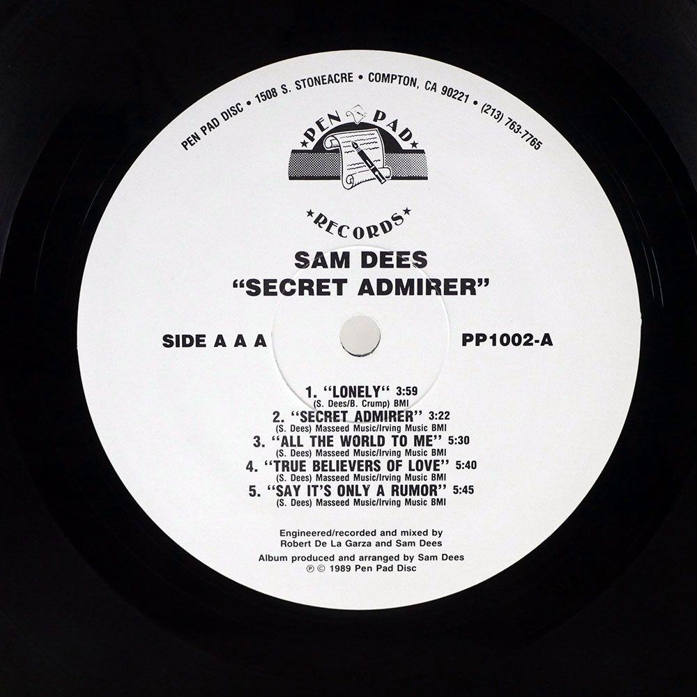 SAM DEES/SECRET ADMIRER/PEN PAD RECORDS PP1002 LP(R&B、ソウル)｜売買されたオークション情報、yahooの商品情報をアーカイブ公開 ...
