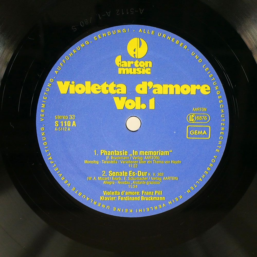 Yahoo!オークション - 独 FRANZ PILL/VIOLETTA D’AMORE VOL.1/AARTON ...