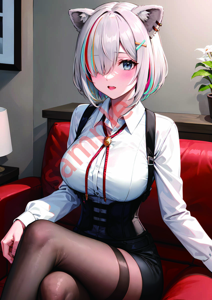 日本代購代標第一品牌【樂淘letao】－ポスター A4サイズ アニメ 同人 高品質 美少女 巨乳 獅白ぼたん Hololive 192-68