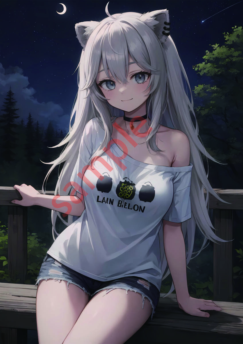 日本代購代標第一品牌【樂淘letao】－ポスター A4サイズ アニメ 同人 高品質 美少女 巨乳 獅白ぼたん Hololive 192-79