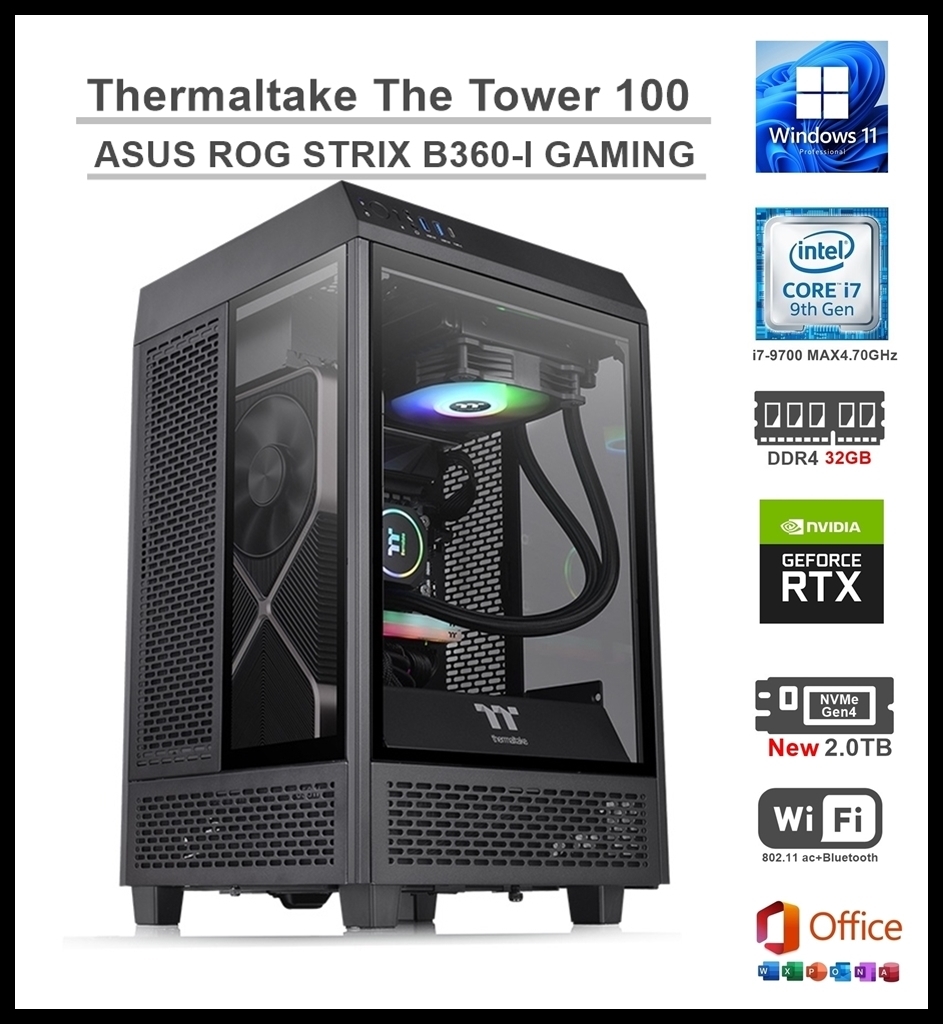 Yahoo!オークション - Thermaltake The Tower 100/ASUS ROG STRIX B36...