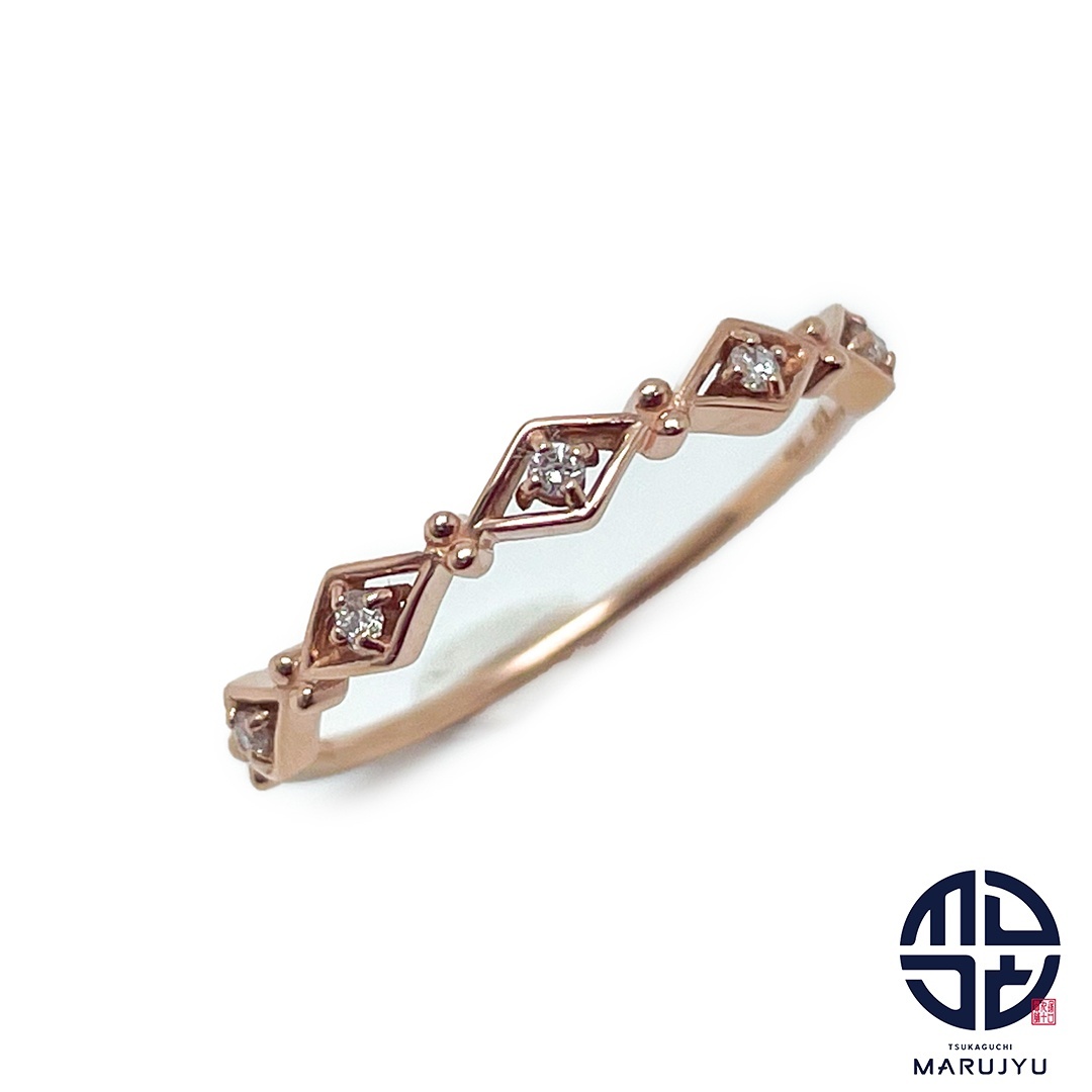 Yahoo!オークション - ete エテ K10PG 10金ピンクゴールド ひし形 ダイ...