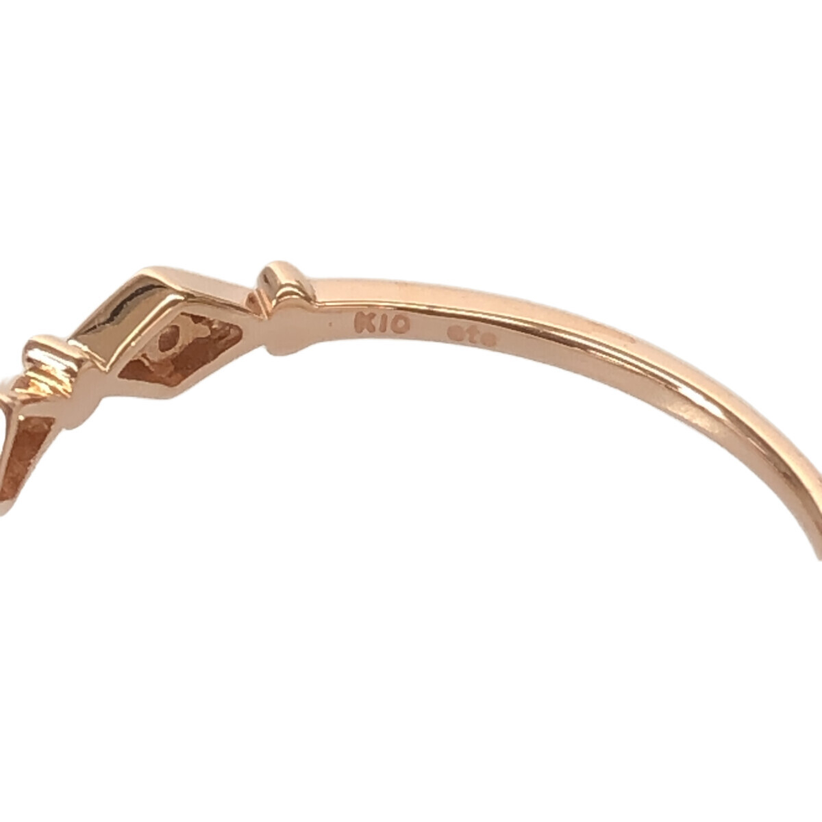 Yahoo!オークション - ete エテ K10PG 10金ピンクゴールド ひし形 ダイ...