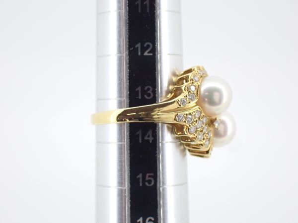 Yahoo!オークション - ミキモト パール リング K18 750 約7g 0.46ct ...